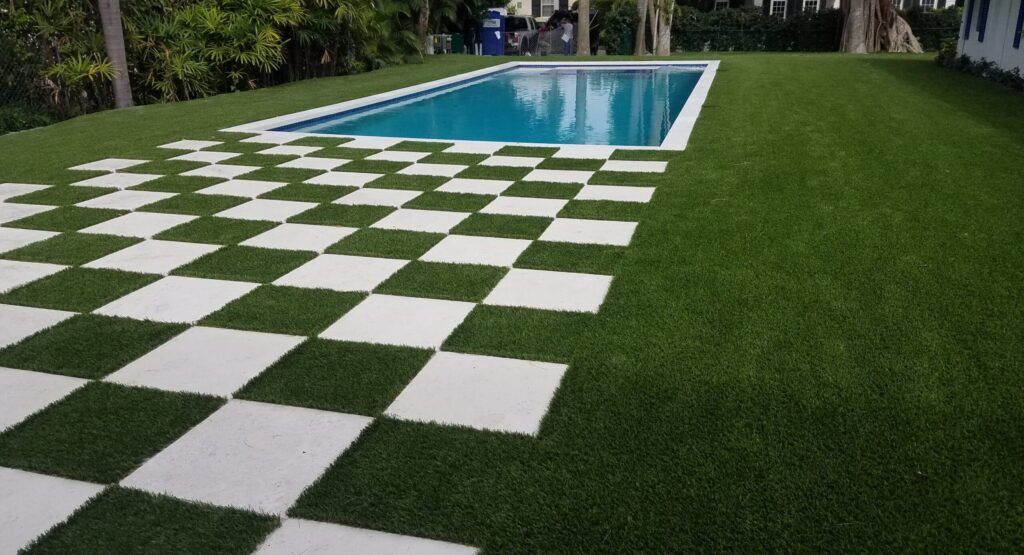 Creative Combination: Pavers and Synthetic Turf